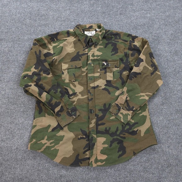 Duck Bay | Shirts | Vintage Duck Bay Shirt Mens Xl Green Camo ...